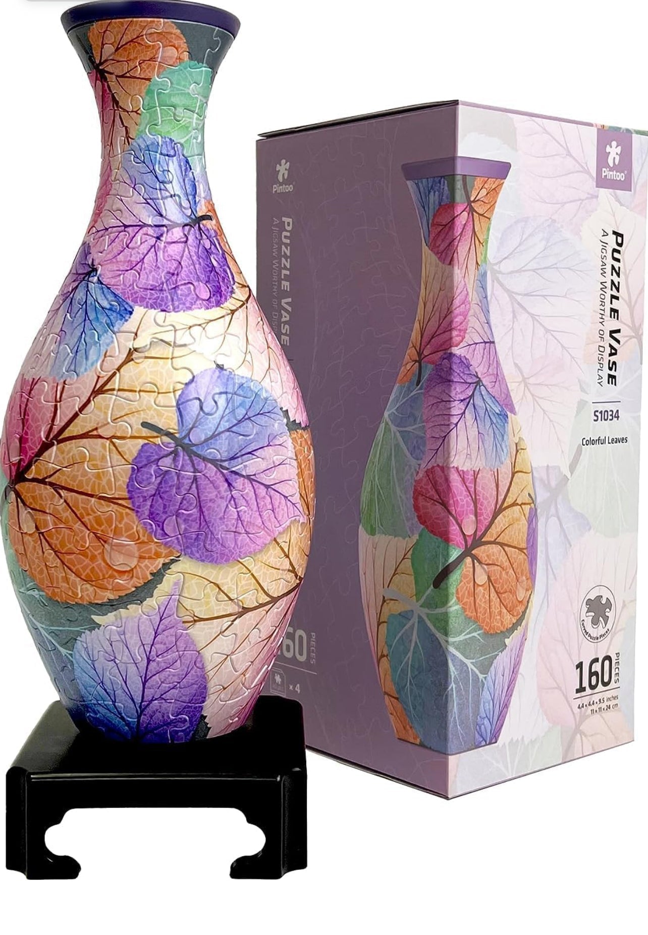 Colorful Leaves - 3D Puzzle Vase Jigsaw Puzzle | Pintoo – SHOWCASE PUZZLES