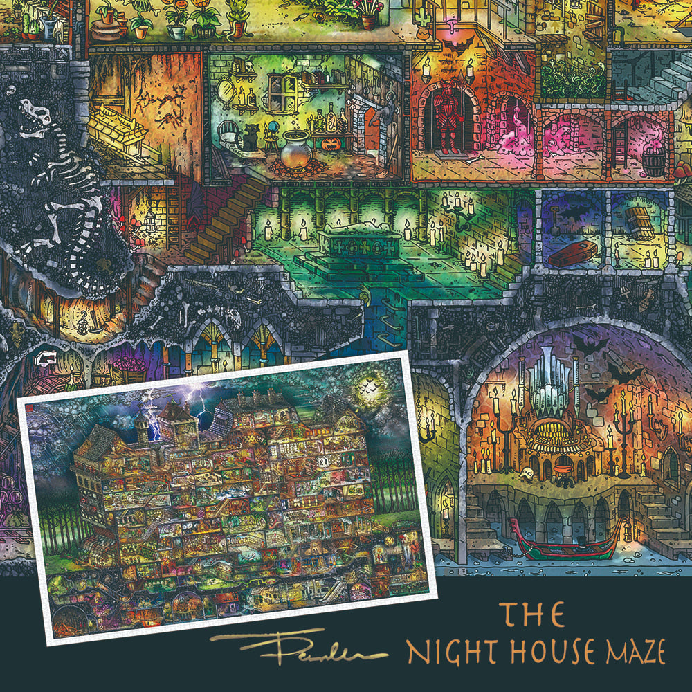 The Night House Maze - 4000 Piece Jigsaw Puzzle | Pintoo – Showcase Puzzles