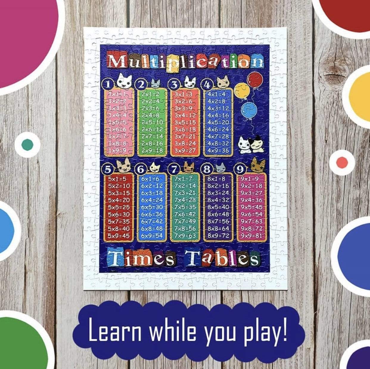 Multiplication Times Tables - 300 Piece Jigsaw Puzzle | Pintoo ...